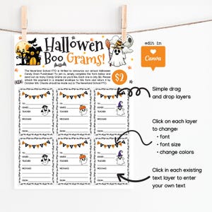 Halloween Candy Gram Sale Template, School Fundraiser Halloween Sale ...