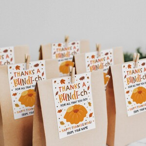 Thanks a Bundt-ch for All You Do Thanksgiving Gift Tags Printable ...