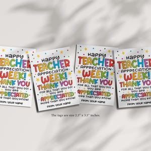 Teacher Appreciation Week Gift Tags Printable, Thank You for All That ...