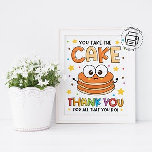 Appreciation Sign Printable, Pancake Bar Sign Teacher and Staff ...