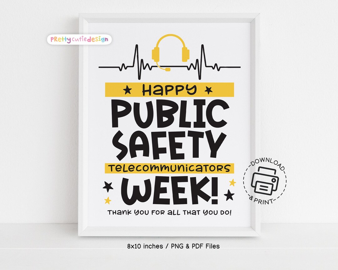 Dispatcher Appreciation Week Sign Printable, 911 Dispatcher Gift Table ...