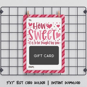 How Sweet It is to Be Taught by You, Valentines Day Teacher Greeting ...