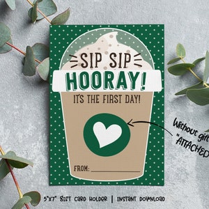 Sip Sip Hooray It's the First Day, Back to School Coffee Teacher Frappe ...