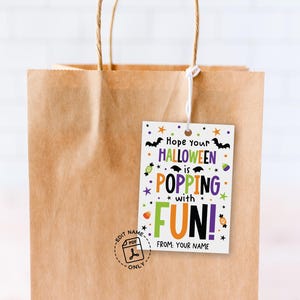 Halloween Popcorn Gift Tags: "popping With Fun" Printable (digital ...