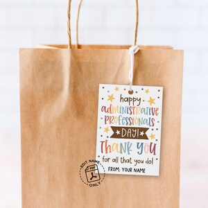 Administrative Professionals Day Gift Tags Printable, Thank You Tags ...