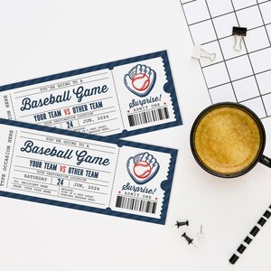 Baseball Game Ticket Gift Template, Baseball Gift Certificate Birthday ...