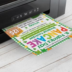 Editable St Patricks Day Fundraiser Flyer Template, St Patrick's Day ...