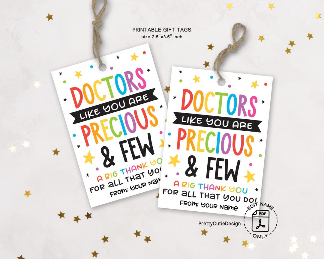 Printable Doctor's Day Gift Tags, Happy National Doctor's Day ...