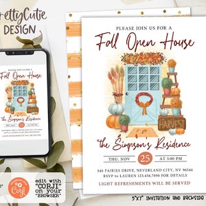 Fall Open House Invitation New Home Party Housewarming - Etsy