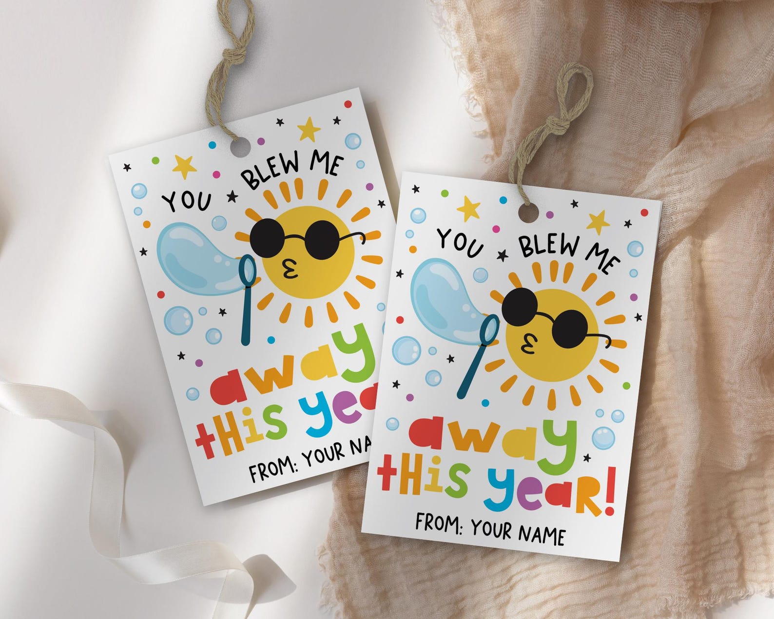 Bubble Gift Tags: End of Year Teacher Thank You (printable) - Etsy