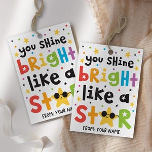 Shining Star Gift Tags: End of Year Student Rewards (PDF) - Etsy