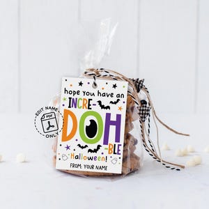 Play Dough Halloween Gift Tags, Incredohble Pun (printable) - Etsy