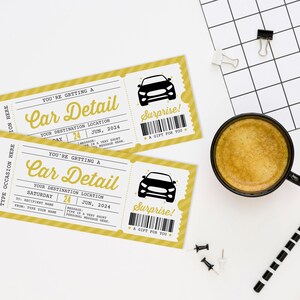 Car Detail Gift Certificate Template, Surprise Ticket Car Detailing ...