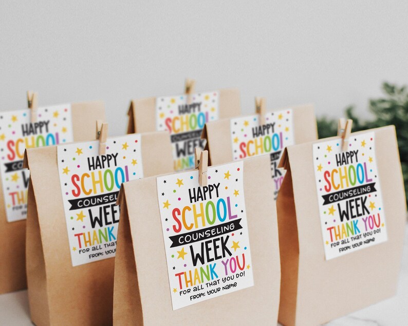 School Counseling Week Gift Tags Printable, Counselor Appreciation ...