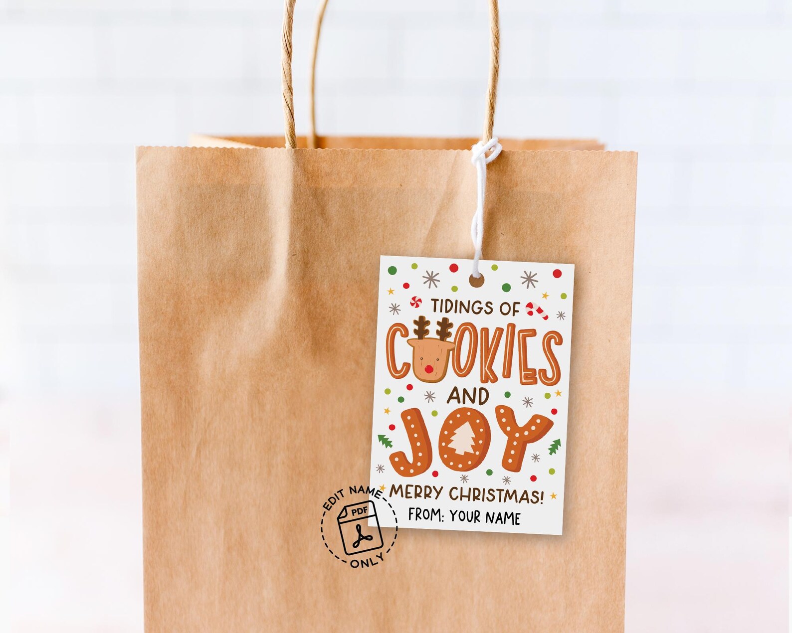 Christmas Gift Tags, Cookies and Joy Printables, Holiday Treat Labels ...