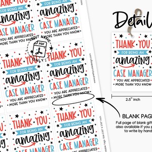 Printable Case Management Week Gift Tags, Happy Case Management Week ...