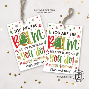 Printable Lip Balm Christmas Gift Tags, Printable Holiday You Are the ...