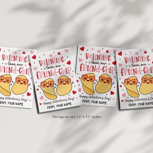 I Love Our Friend Chip Valentine's Day Gift Tag, Potato Chips Valentine ...