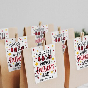 Father's Day Gift Tags Printable, Happy Father’s Day Tool Theme Tags ...