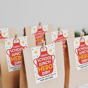 School Lunch Hero Day Tag, School Lunch Lady Tag, School Staff ...