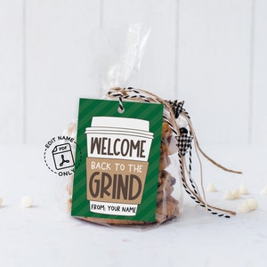 Back to School Coffee Gift Tags, Welcome Back to the Grind, First Day ...
