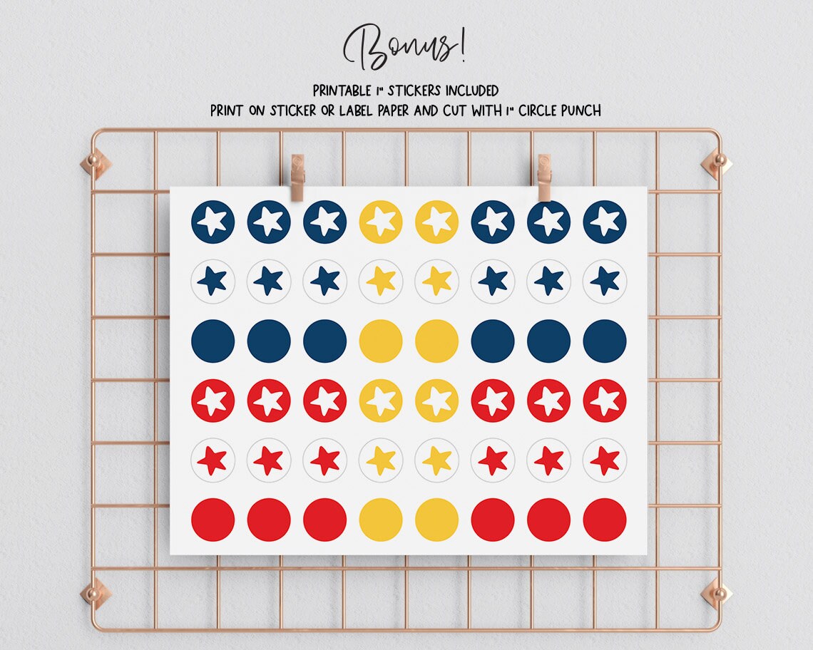 Pirates Animals Reward Chart for Kids Simple Kids Reward - Etsy