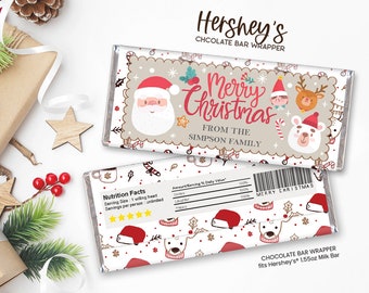 Hershey Christmas Candy Bar - Etsy