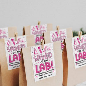 Medical Lab Week Appreciation Week, Saved by the Lab Gift Tag Printable ...