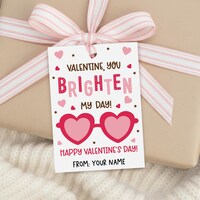 Valentine Tag Printable Sunglasses, Valentine Gift Tag Sunglasses ...