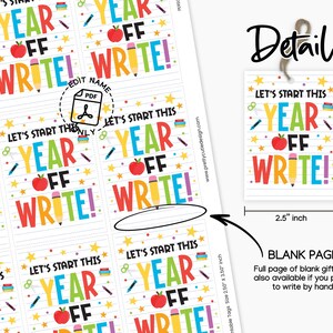 Welcome Back to School Gift Tag for Teachers, Printable First Day of ...