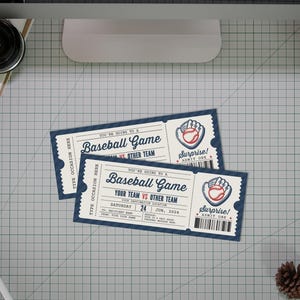 Baseball Game Ticket Gift Template, Baseball Gift Certificate Birthday ...