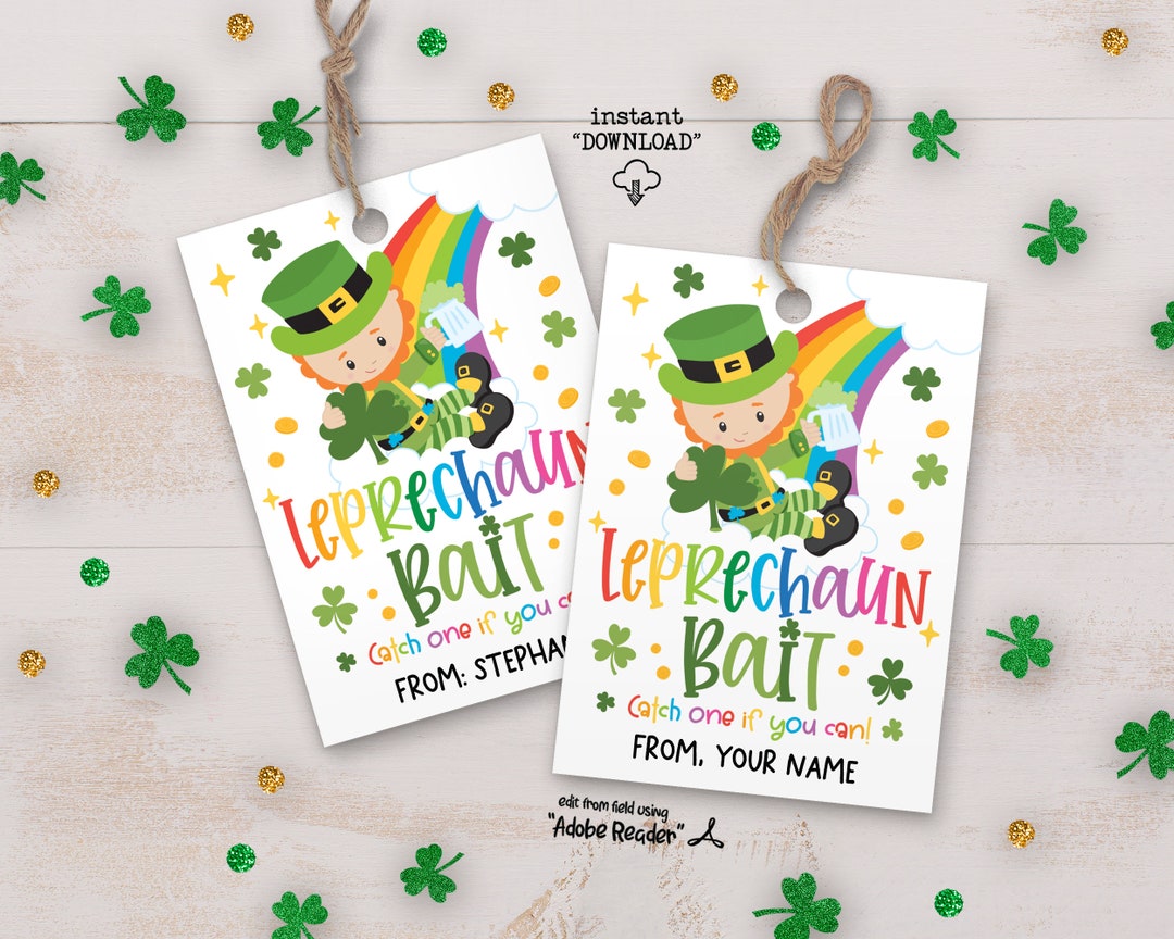 St Patricks Day Leprechaun Bait Tags, Saint Patrick's Day Classroom ...