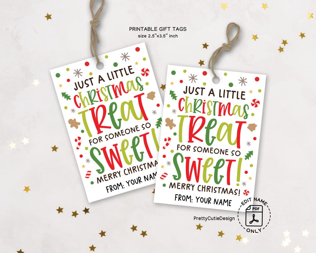 Christmas Treat Gift Tags Printable, Someone so Sweet, Holiday Bakery ...