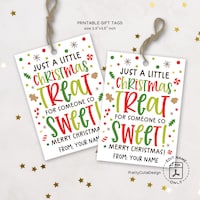 EDITABLE A Little Christmas Treat for Someone so Sweet Gift Tags ...