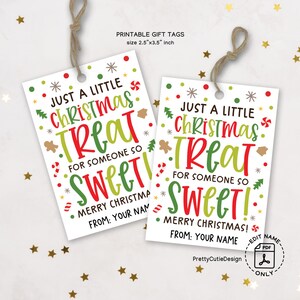 Christmas Treat Gift Tags Printable, Someone so Sweet, Holiday Bakery ...