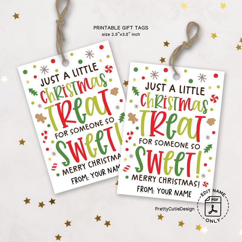 Christmas Sweet Treat Printable - Etsy