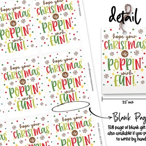 Printables Christmas Gift Tags, Pop It Tag Christmas School Gift Tags ...