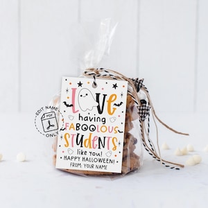 Students Halloween Gift Tags Printable, Faboolous Students Trick or ...