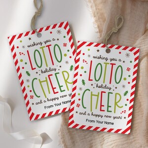 Christmas Lotto Gift Tags Printable, Wishing You a Lotto Holiday Cheer ...