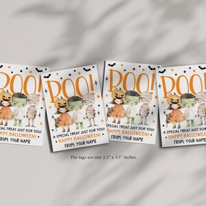 Halloween Gift Tags Printable, Boo Halloween Gift Tag, A Special Treat ...