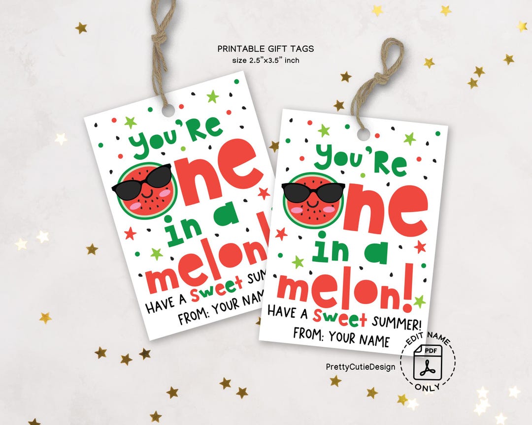 Watermelon Gift Tags: End of Year Teacher Appreciation (PDF Pattern) - Etsy