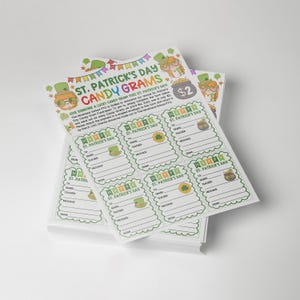 Editable St Patricks Candy Gram Fundraiser Flyer Template, St Patrick's ...