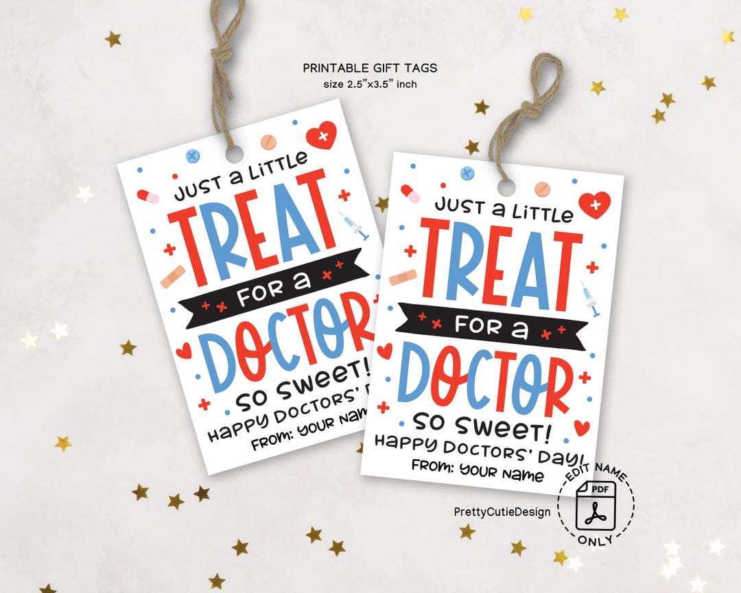 Doctor's Day Gift Tags Printable, Happy National Doctor's Day ...