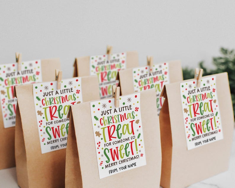 Christmas Treat Gift Tags Printable, Someone so Sweet, Holiday Bakery ...