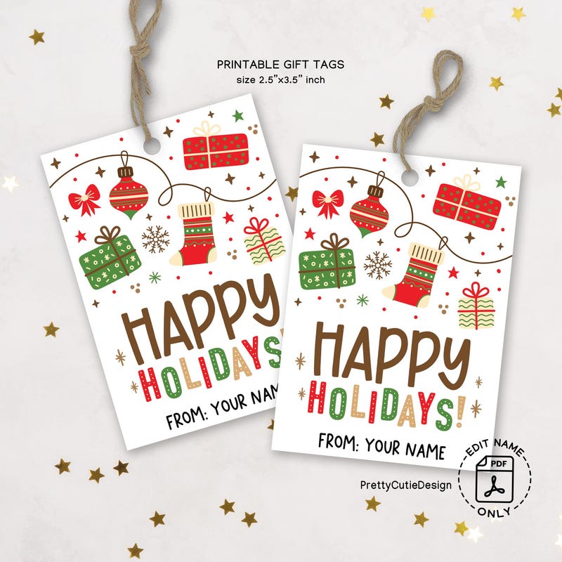 Happy Holidays Stickers - Etsy