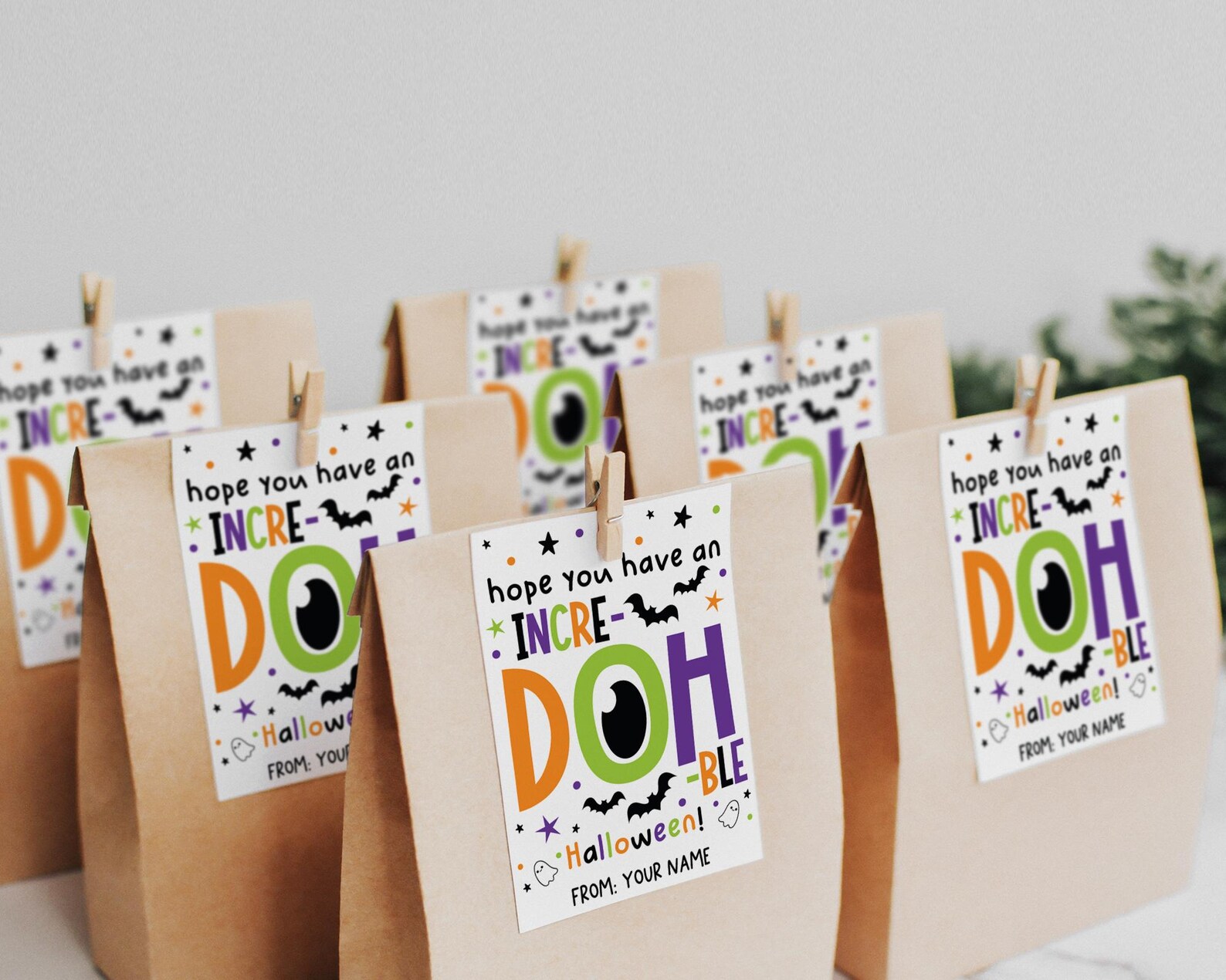 Play Dough Halloween Gift Tags, Incredohble Pun (printable) - Etsy