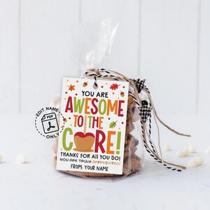Thanksgiving Gift Tags Printable Fall Appreciation, You Are Awesome to ...