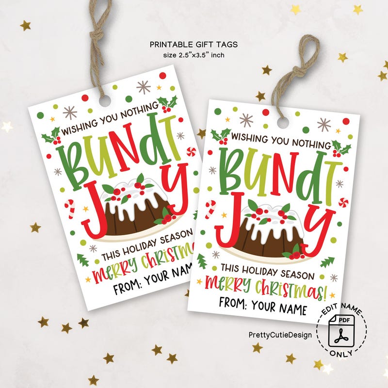 Holiday Bundt Gift Tag - 60+ Gift Ideas for 2025
