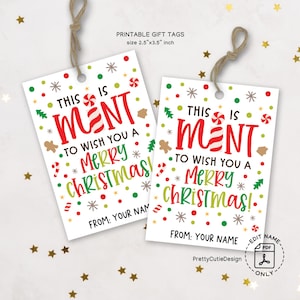 Peppermint Candy Holiday Gift Tags, This is Mint to Wish You a Merry ...