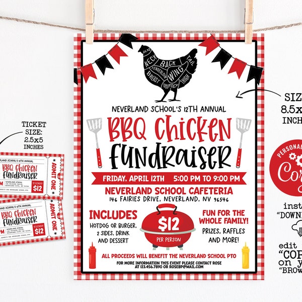 Bbq Ticket Template - Etsy